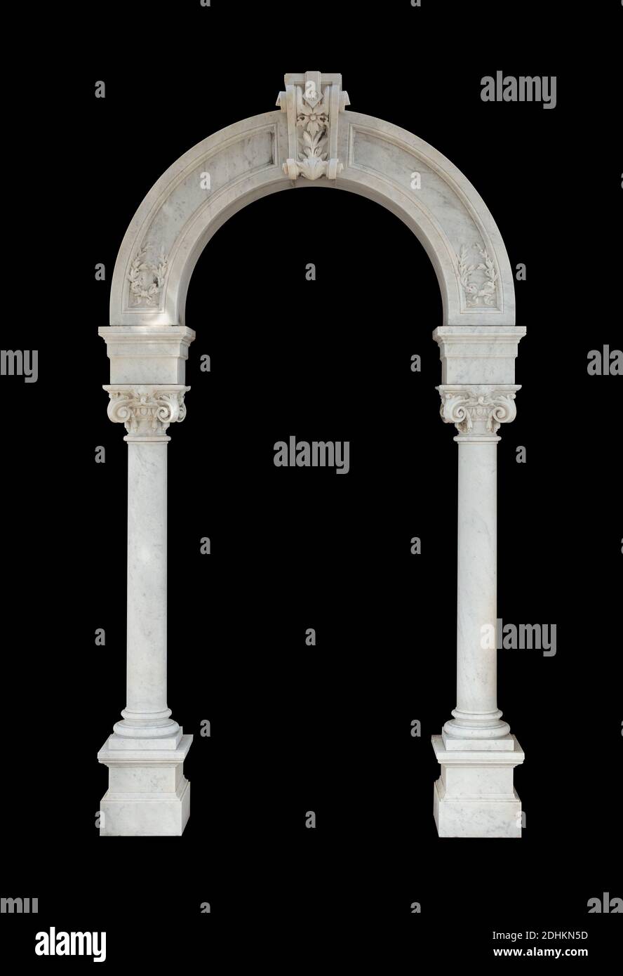 Elements of architecture of buildings, ancient arches, columns, windows ...