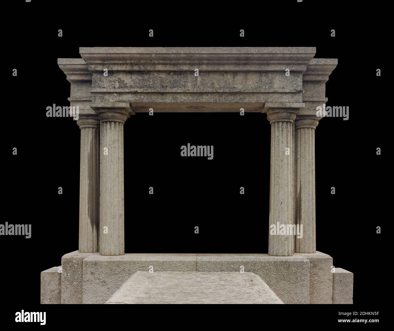Elements of architecture of buildings, ancient arches, columns, windows ...