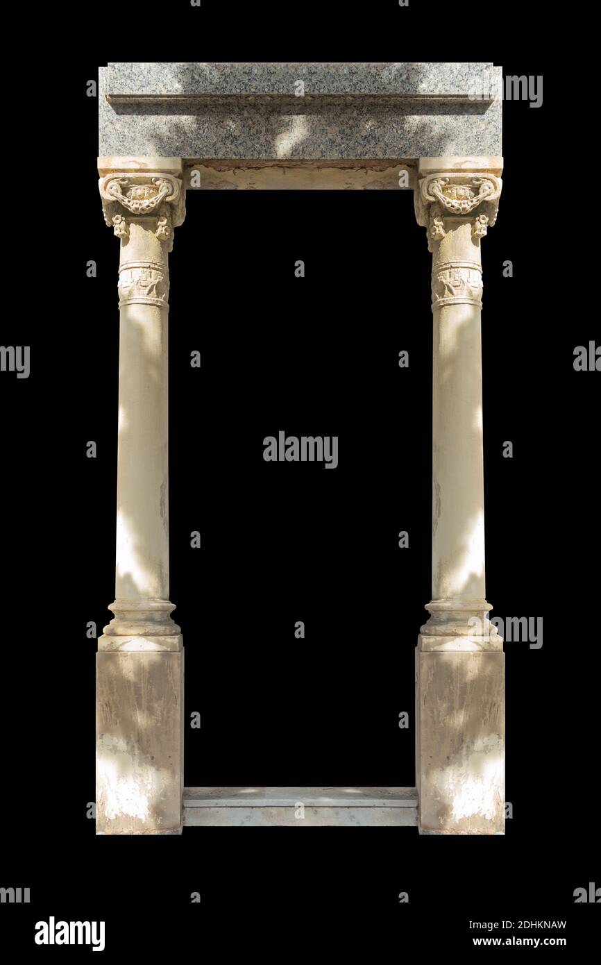 Elements of architectural decorations of buildings, doorways and arches ...