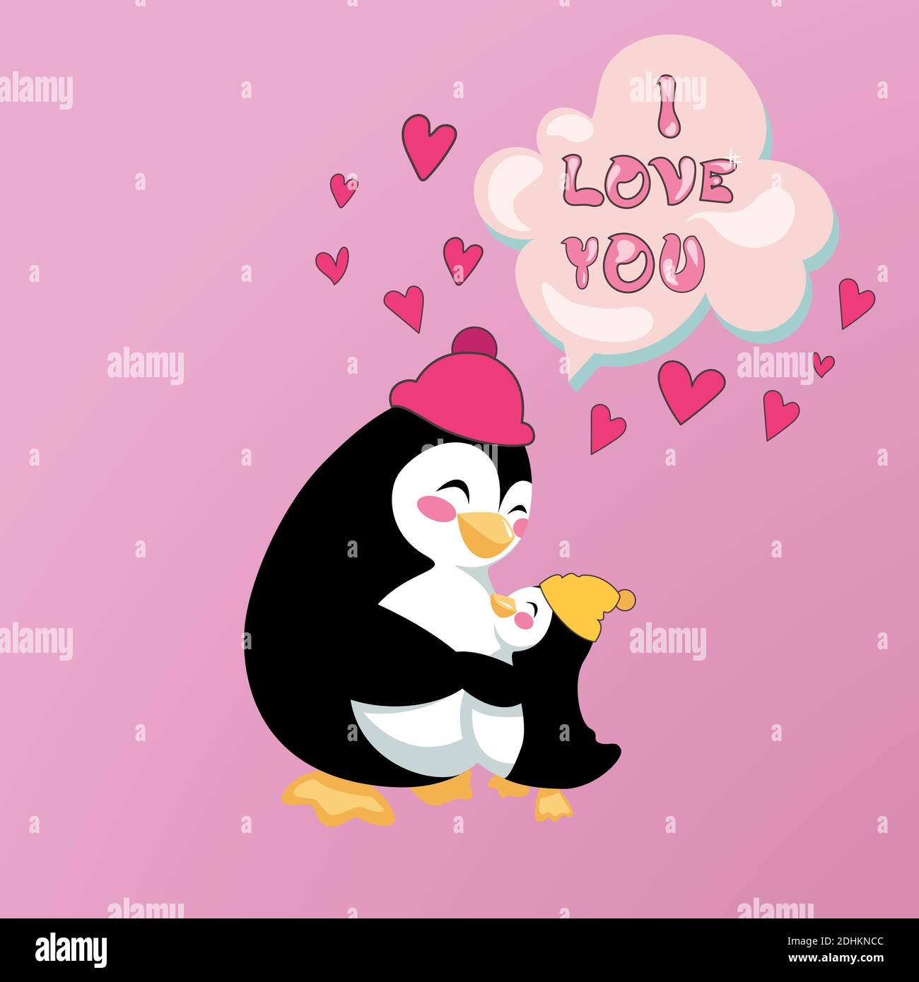 Happy mother hugging children Stock Vector Images - Alamy