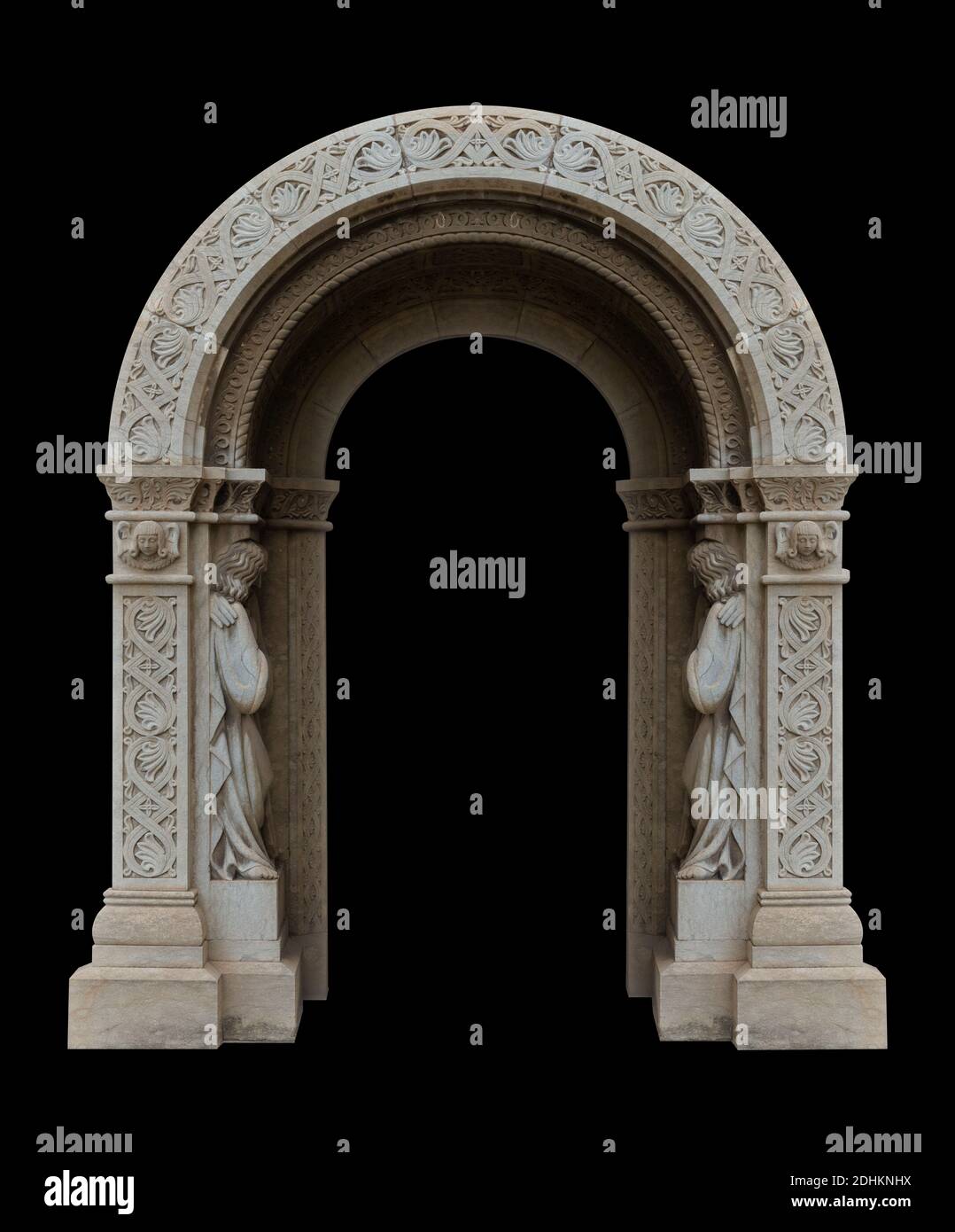Elements of architectural decorations of buildings, doorways and arches ...