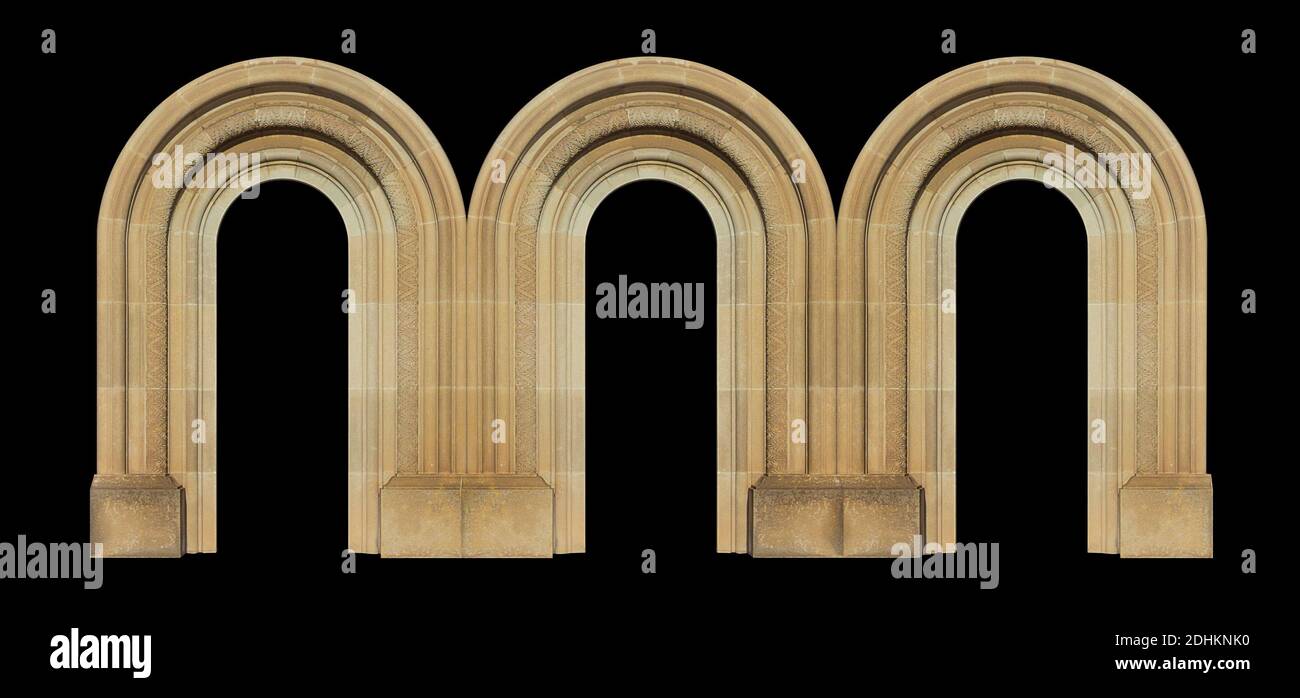 Elements of architectural decorations of buildings, doorways and arches ...