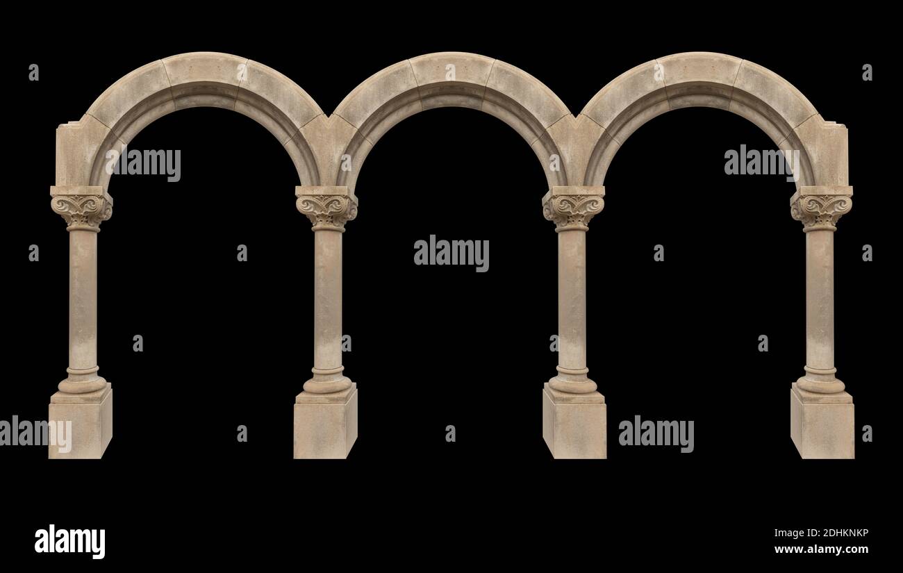 Elements of architectural decorations of buildings, doorways and arches ...
