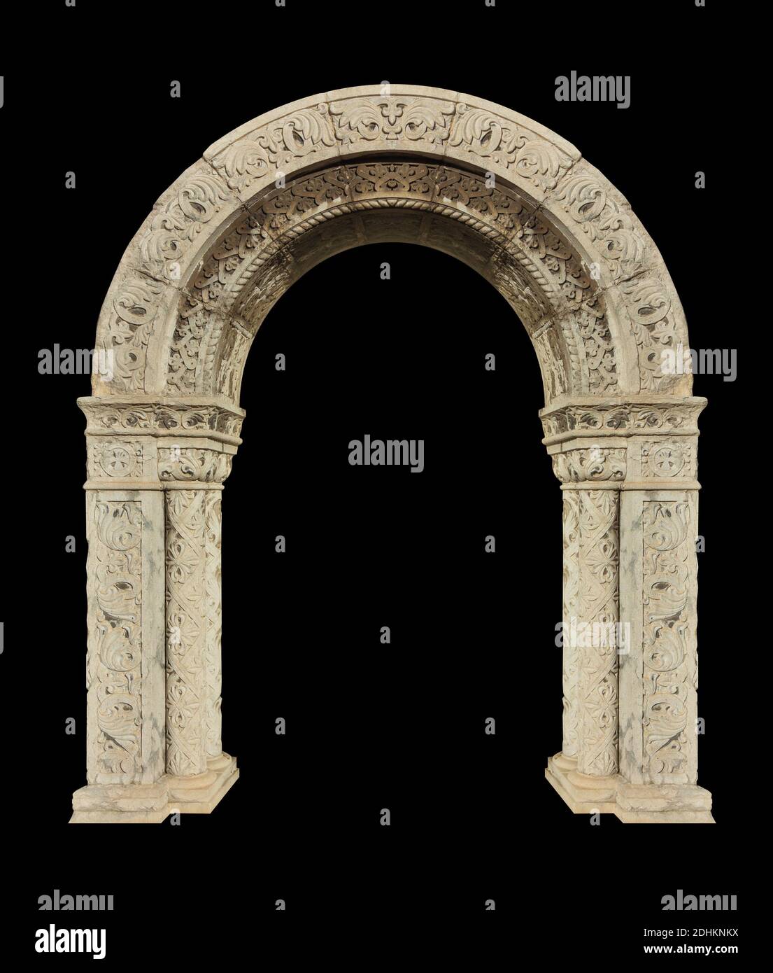 Elements of architecture of buildings, ancient arches, columns, windows ...