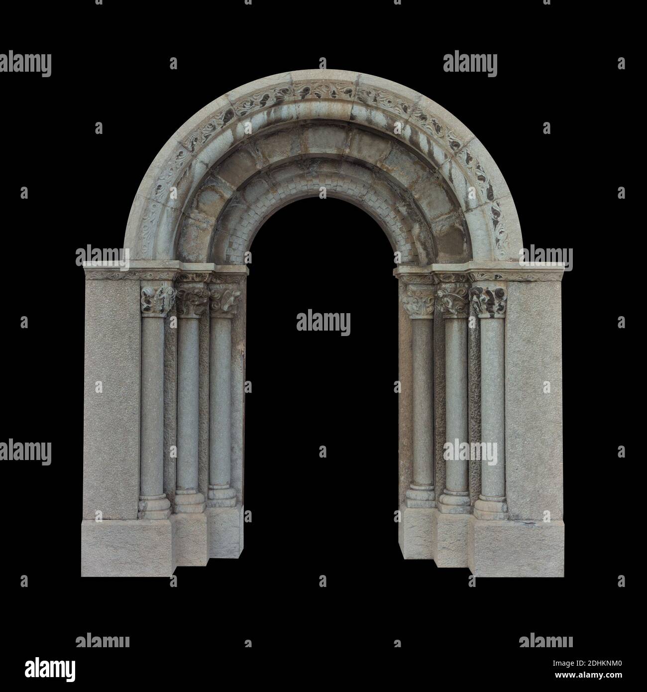 Elements of architectural decorations of buildings, doorways and arches ...