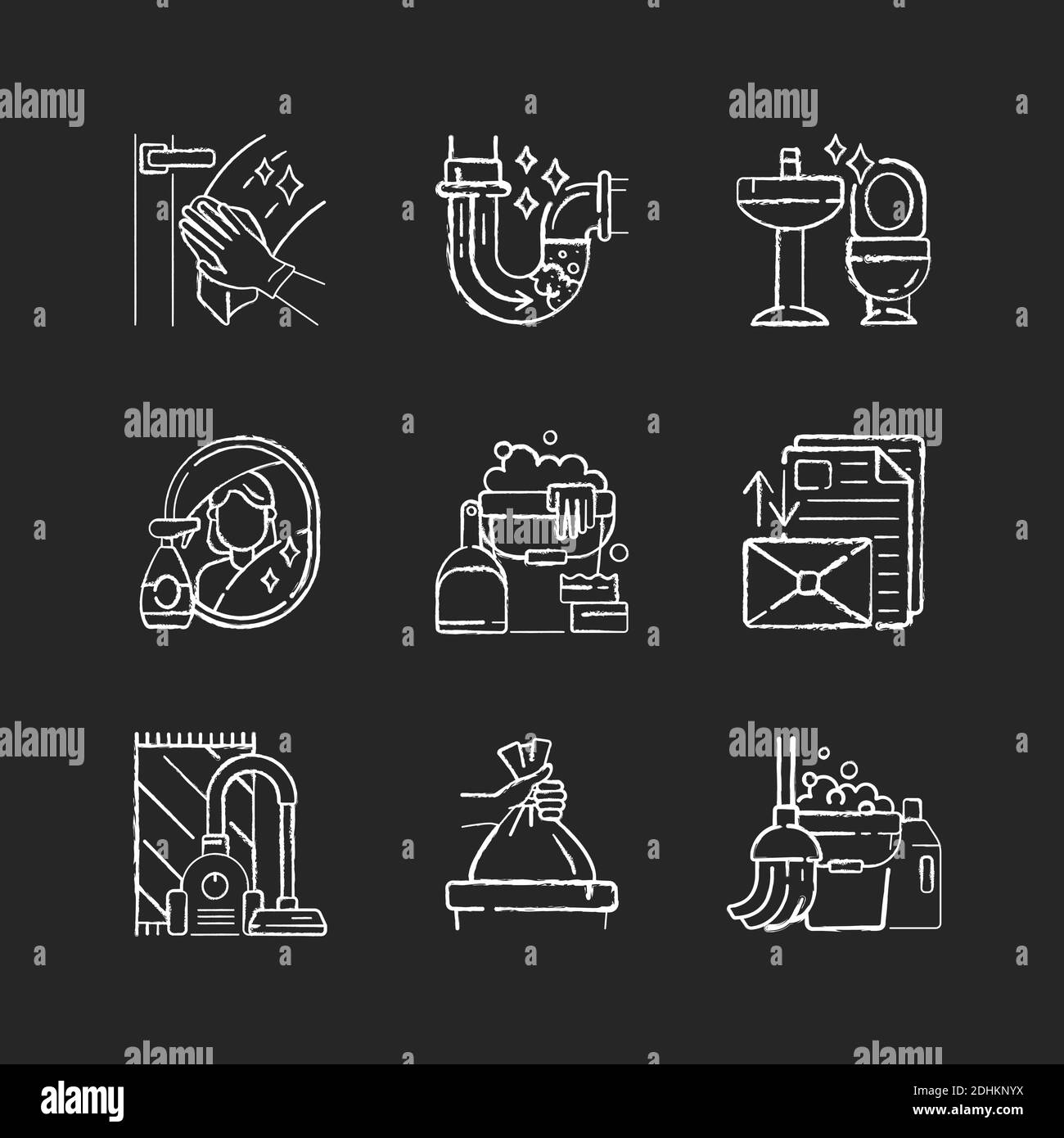 Housekeeping household drawing sketch hi-res stock photography and ...