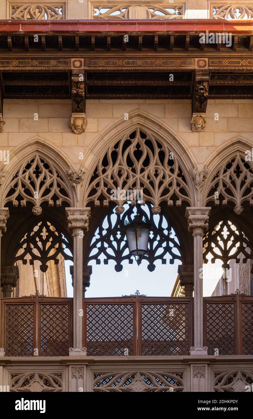 Elements of architectural decorations of buildings, arches and columns ...