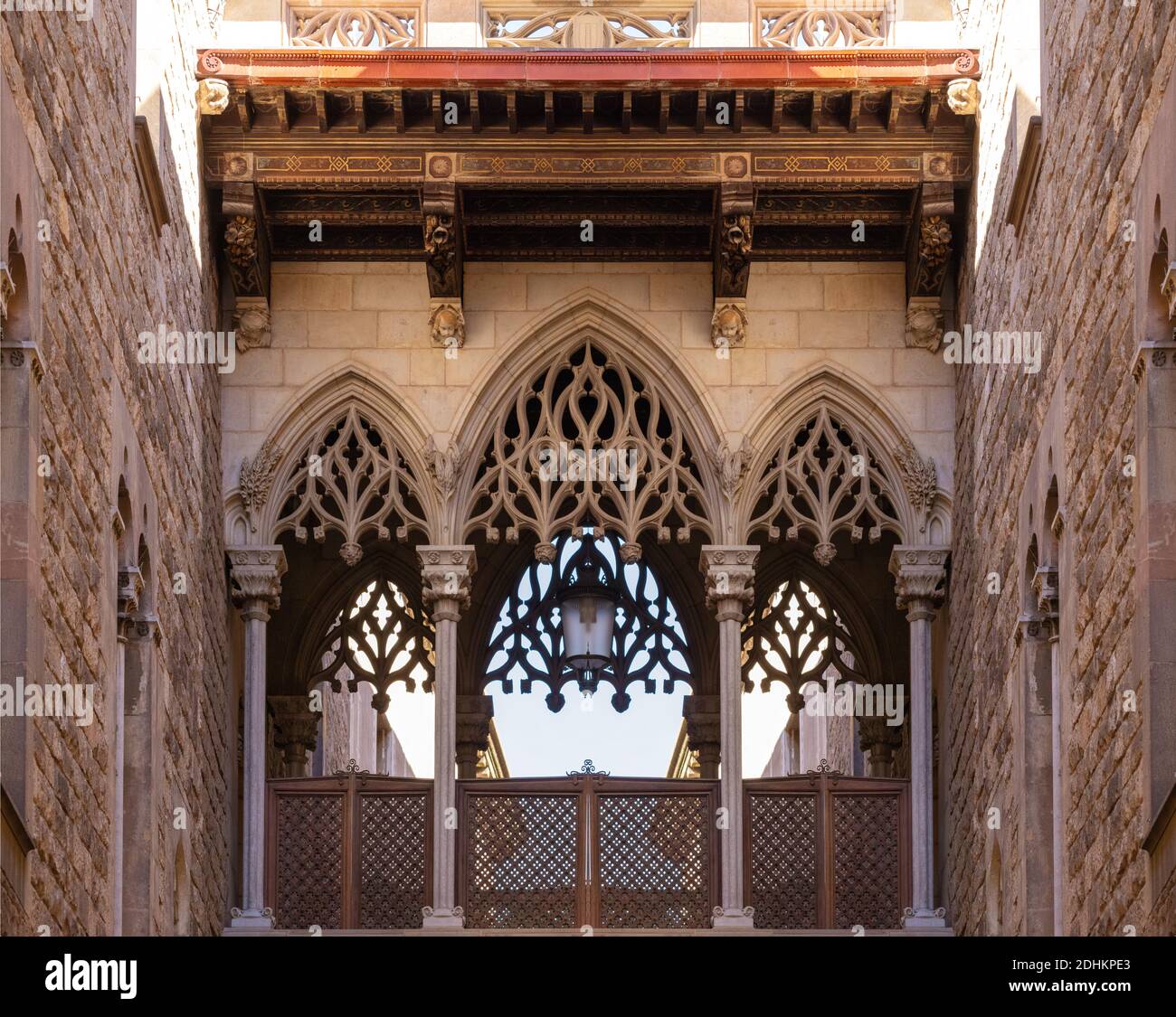 Elements of architectural decorations of buildings, arches and columns ...