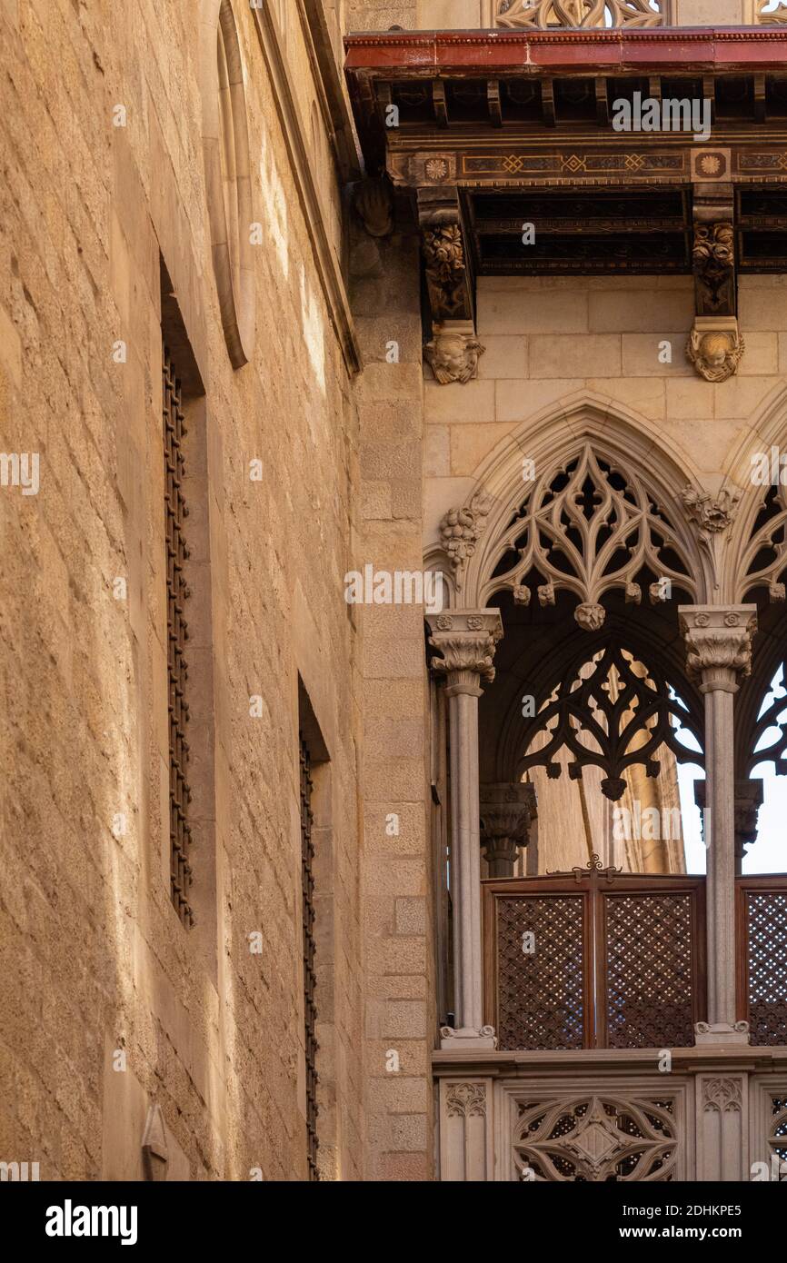 Elements of architectural decorations of buildings, arches and columns ...
