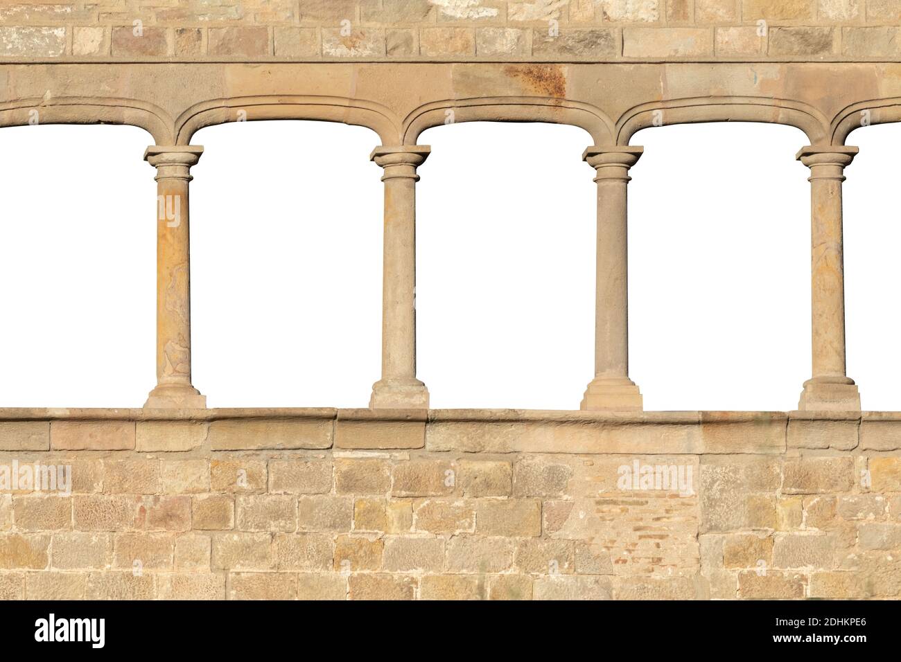 Elements of architecture of buildings, ancient arches, columns, windows ...