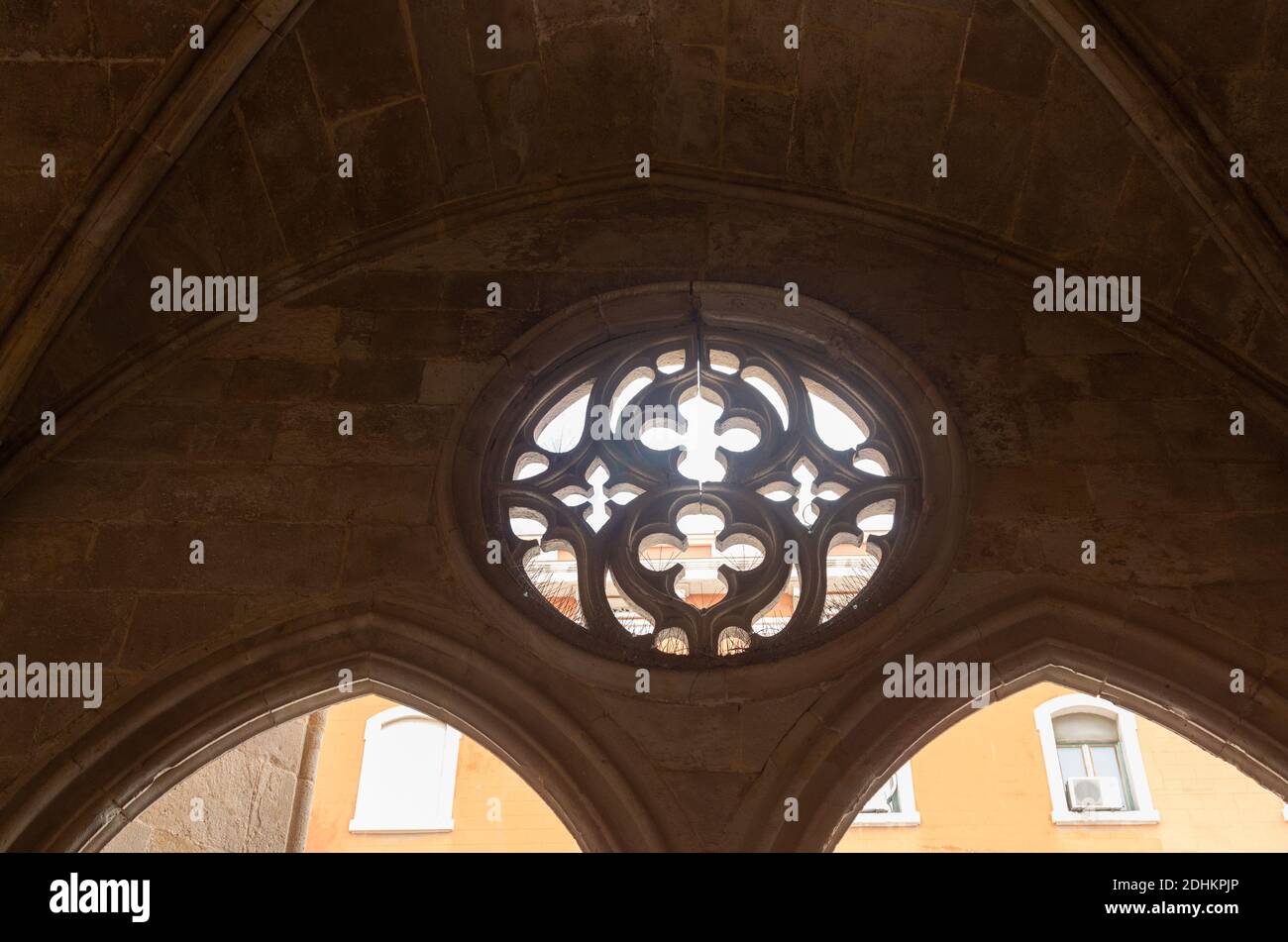 Elements of architectural decorations of buildings, arches and columns ...