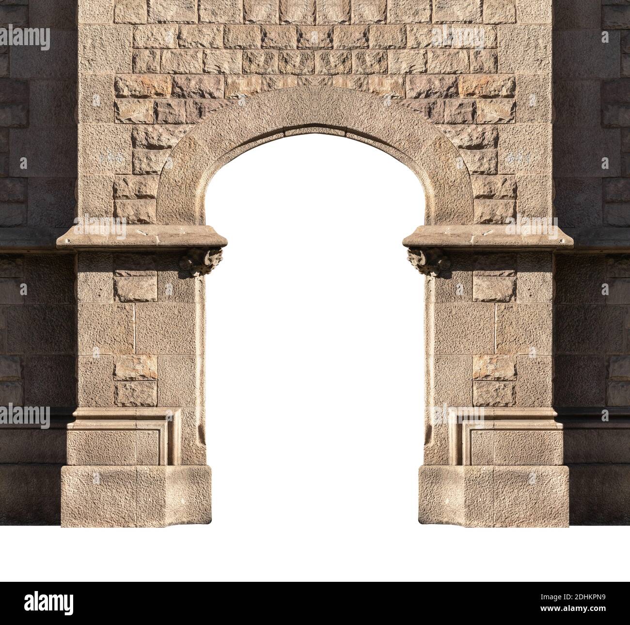 Elements of architecture of buildings, ancient arches, columns, windows ...