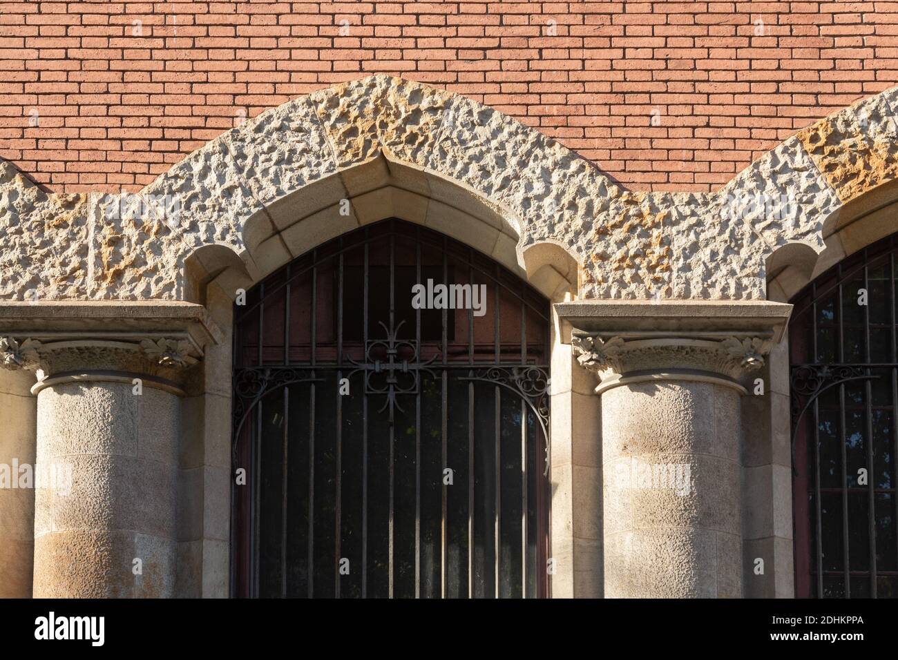 Elements of architectural decorations of buildings, arches and columns ...