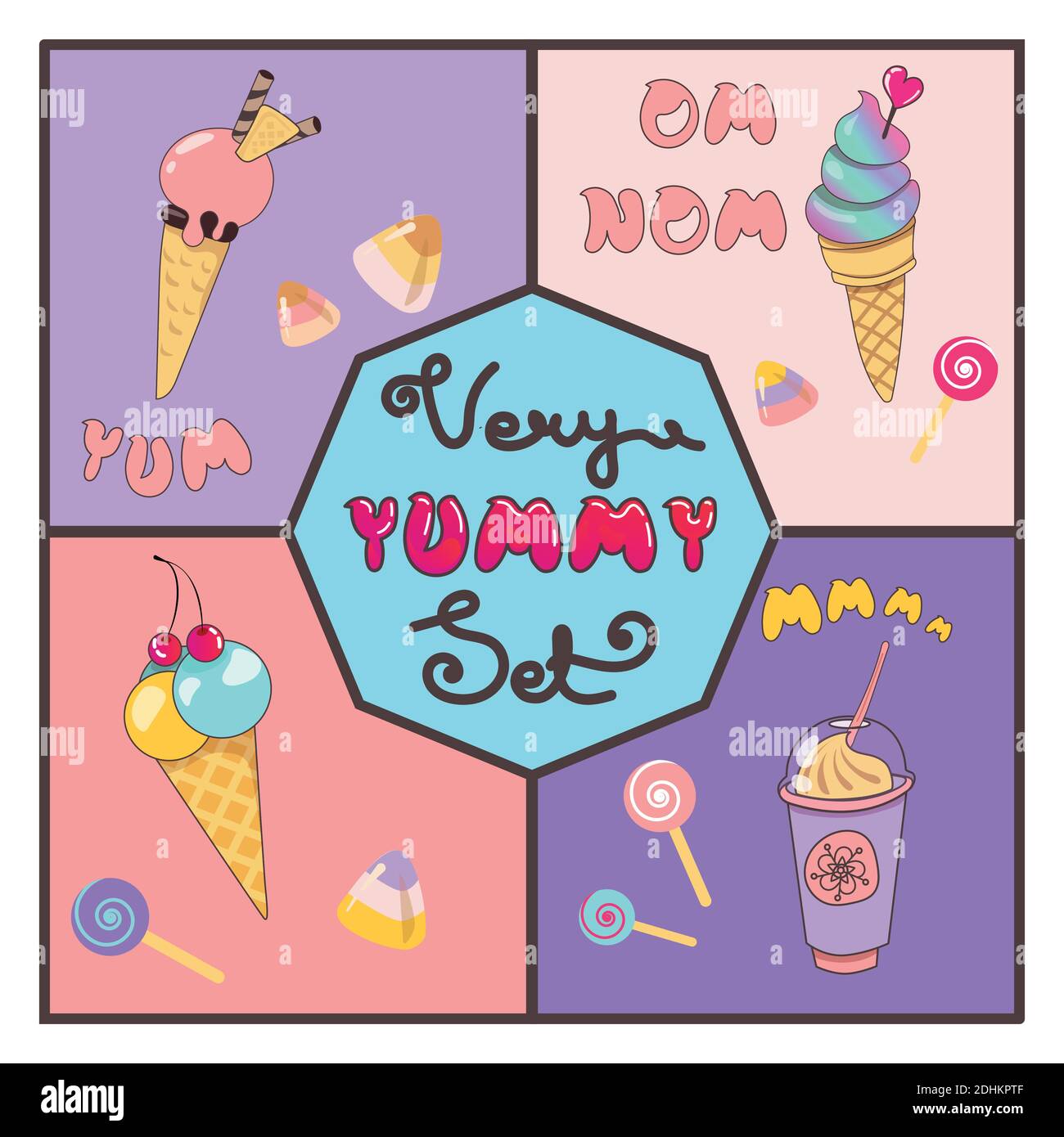 Caramel ice cream cone clipart hi-res stock photography and images - Alamy