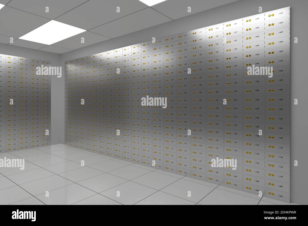 Safe deposit boxes. Bank safe. 3d illustration Stock Photo - Alamy