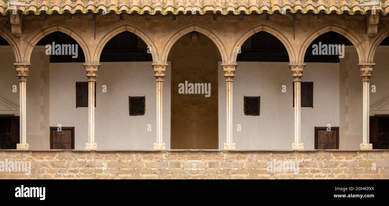Elements of architectural decorations of buildings, arches and columns ...