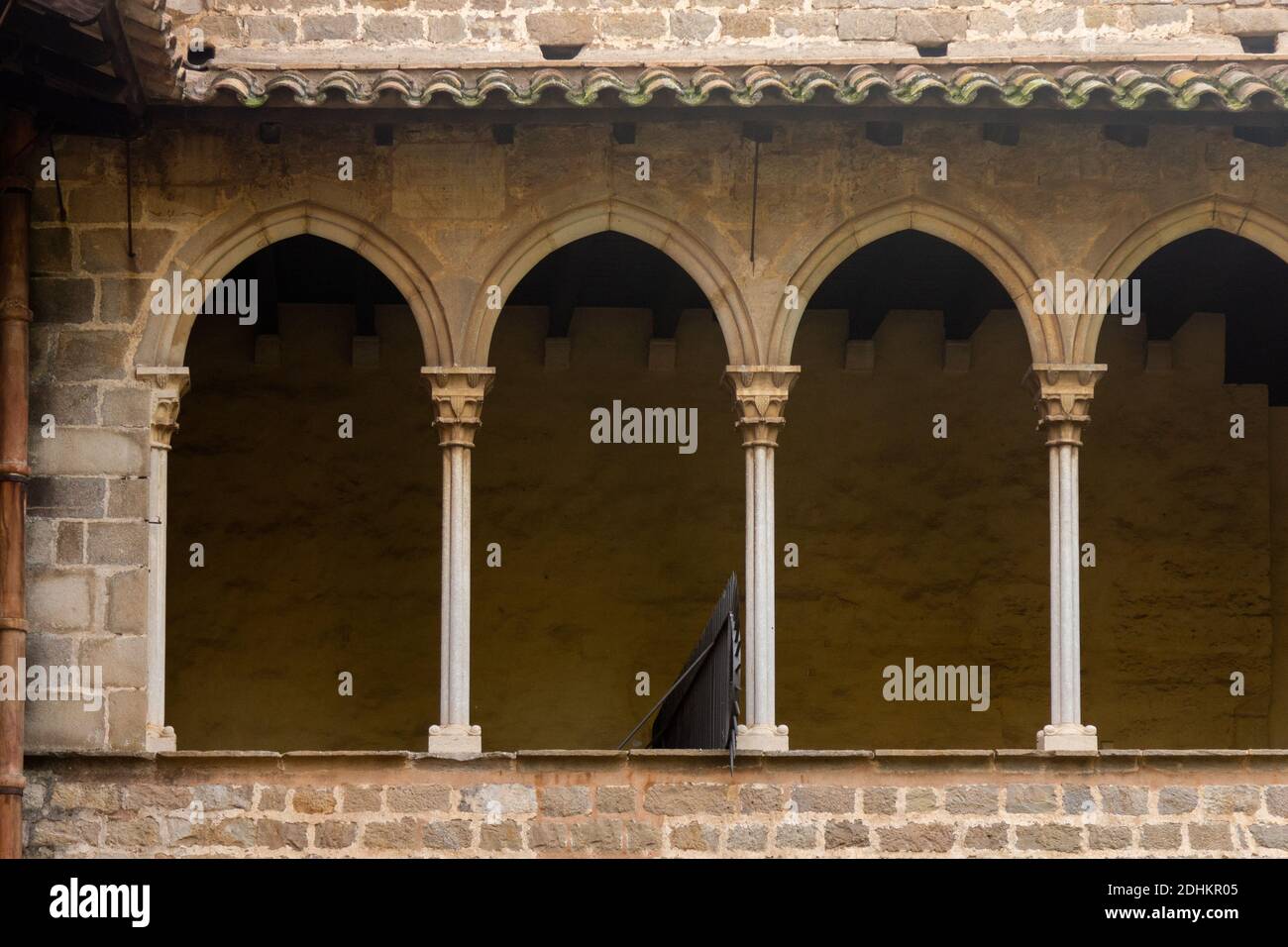 Elements of architectural decorations of buildings, arches and columns ...