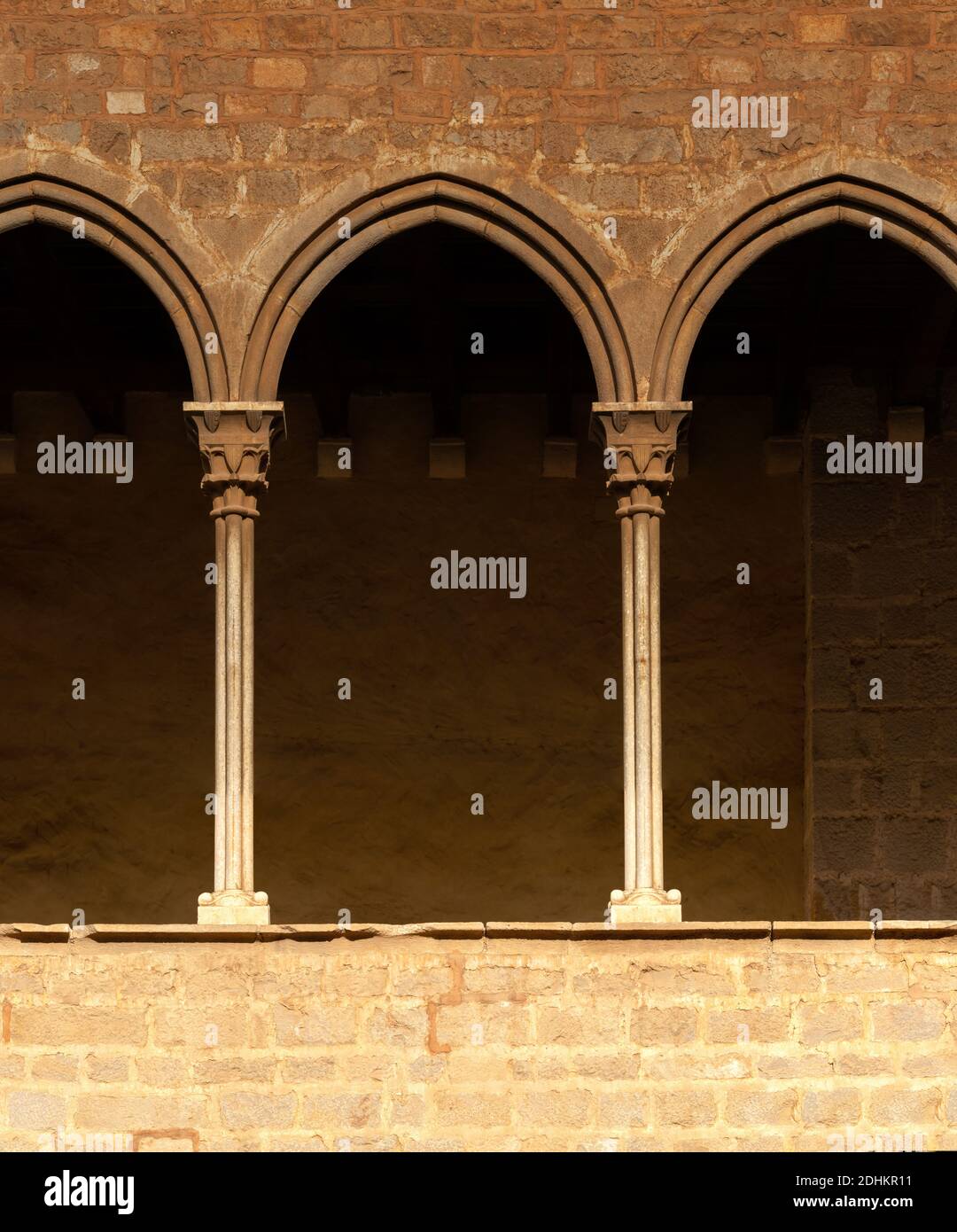 Elements of architectural decorations of buildings, arches and columns ...
