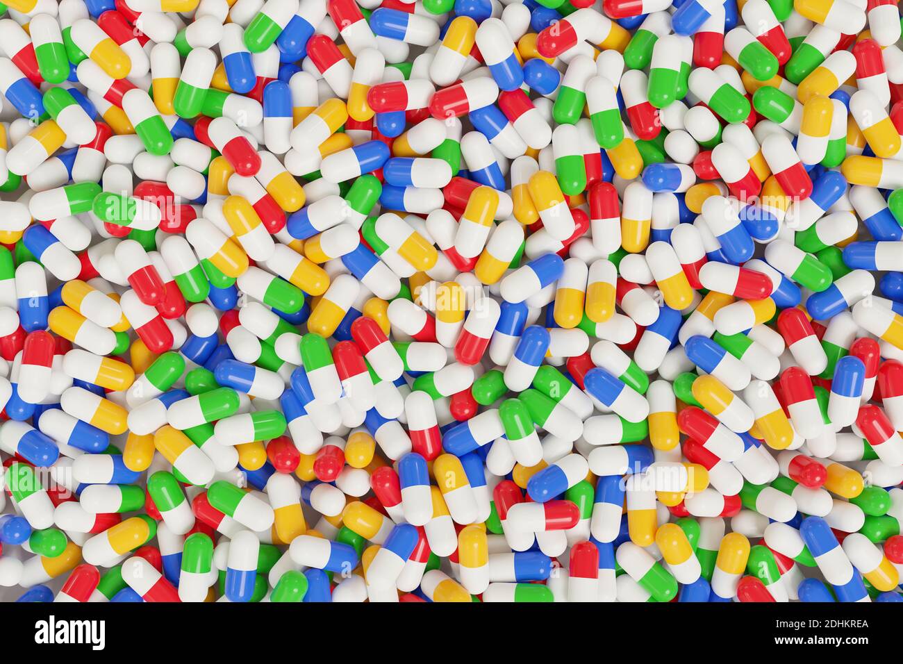 Colorful pills background. Abstract background. 3d illustration Stock ...