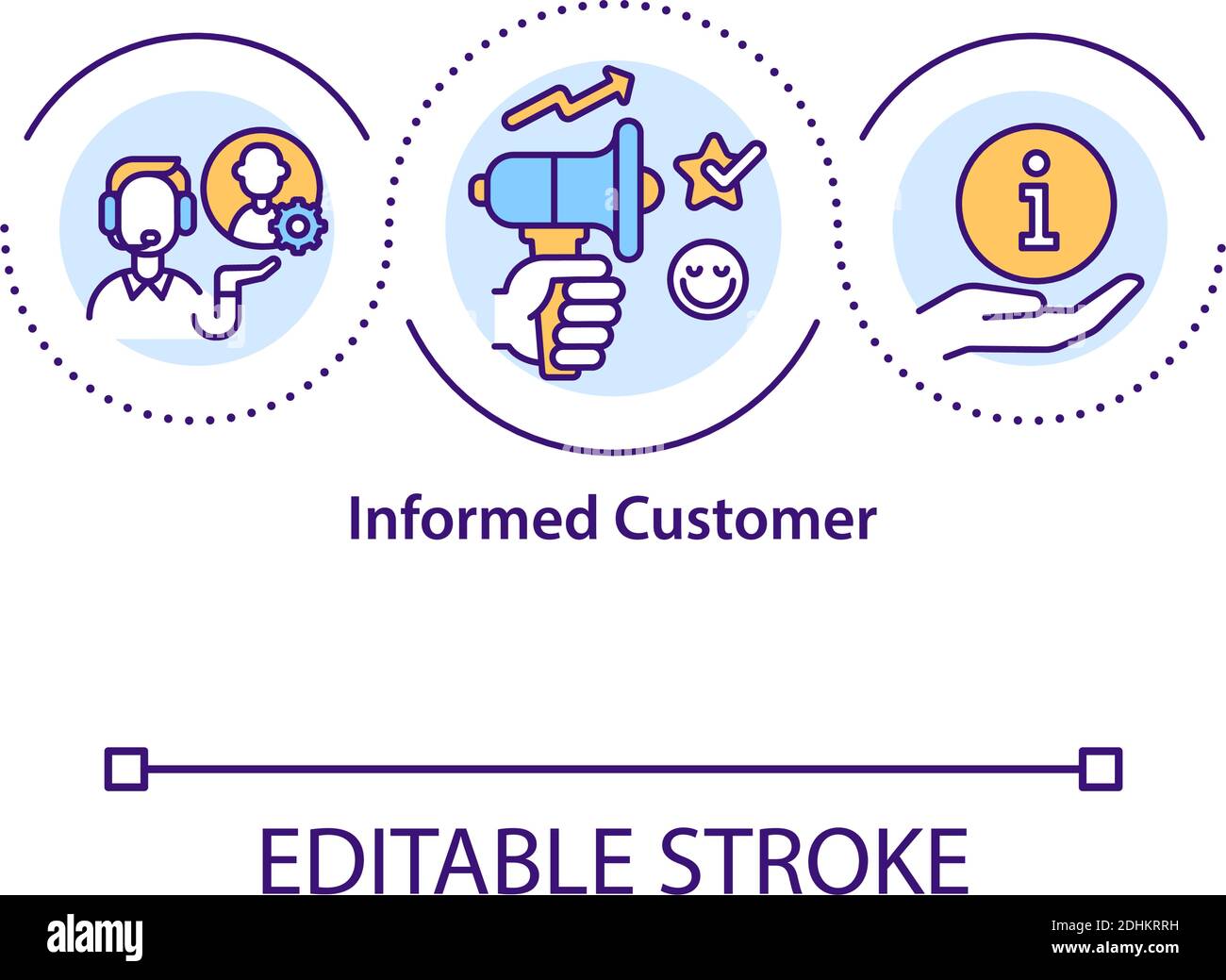 Informed customer concept icon Stock Vector Image & Art - Alamy