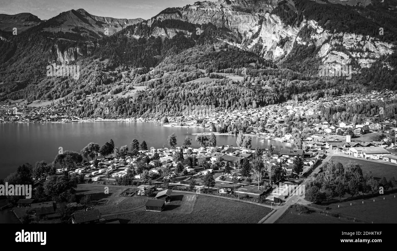City of Brienz in Switzerland from above Stock Photo - Alamy