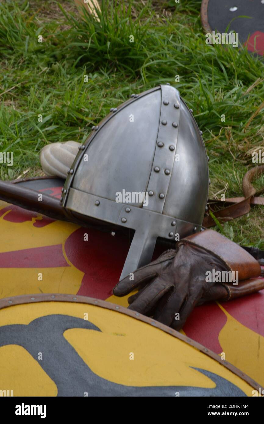 Medieval Protection Armour - Re enactment - UK Stock Photo - Alamy