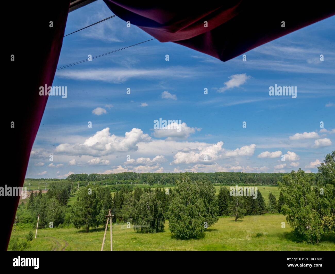 A view from the restaurant on the Trans-Siberian Railway from Moscow ...