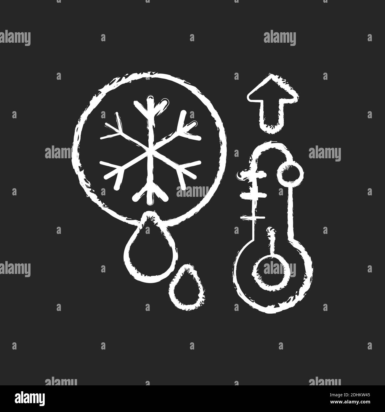 Melting snow ice on Black and White Stock Photos & Images - Alamy
