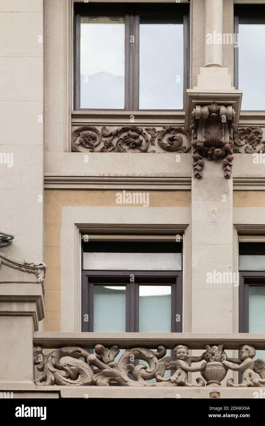 Elements of architectural decorations of buildings, a beam under the ...