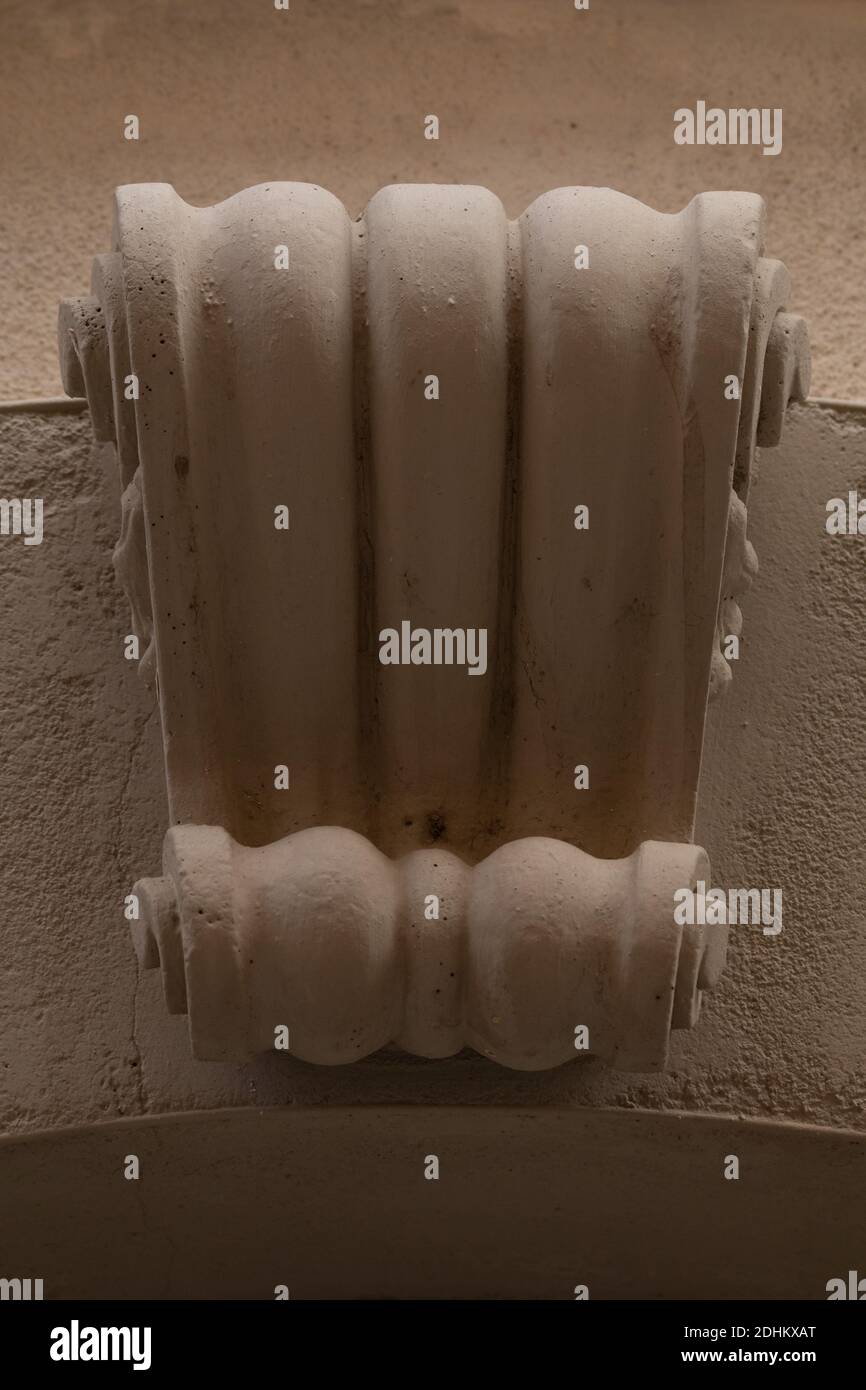 Elements of architectural decorations of buildings, a beam under the ...