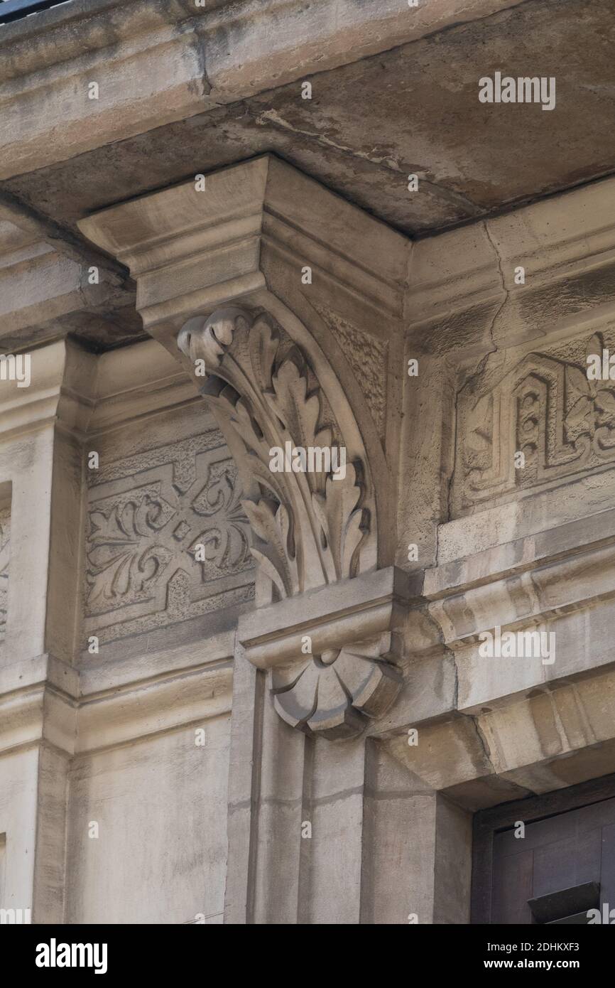 Elements of architectural decorations of buildings, a beam under the ...