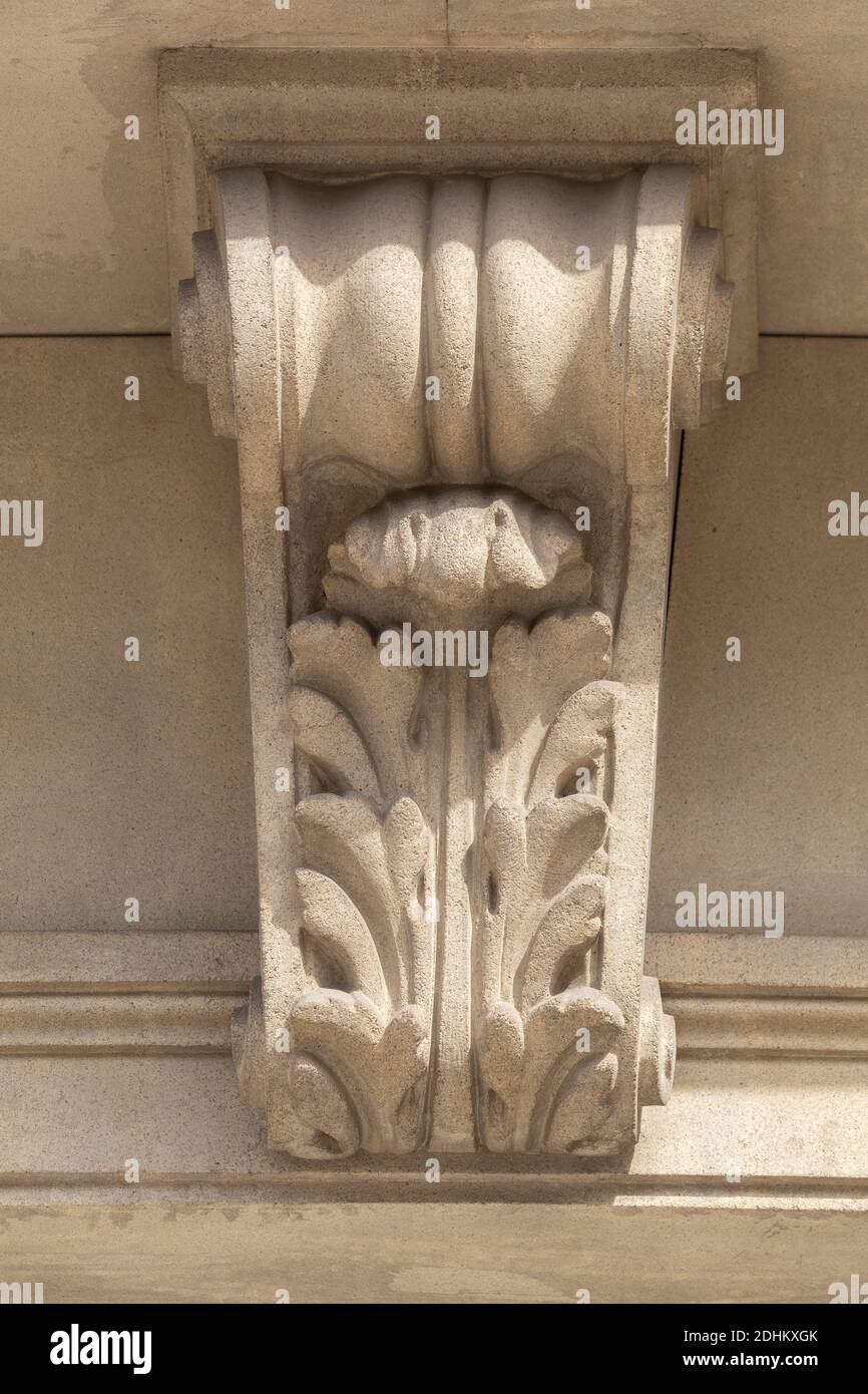 Elements of architectural decorations of buildings, a beam under the ...