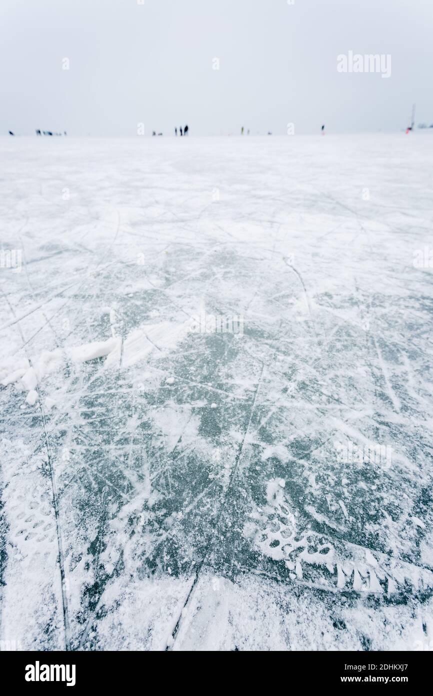 Ice rink surface for background Stock Photo - Alamy