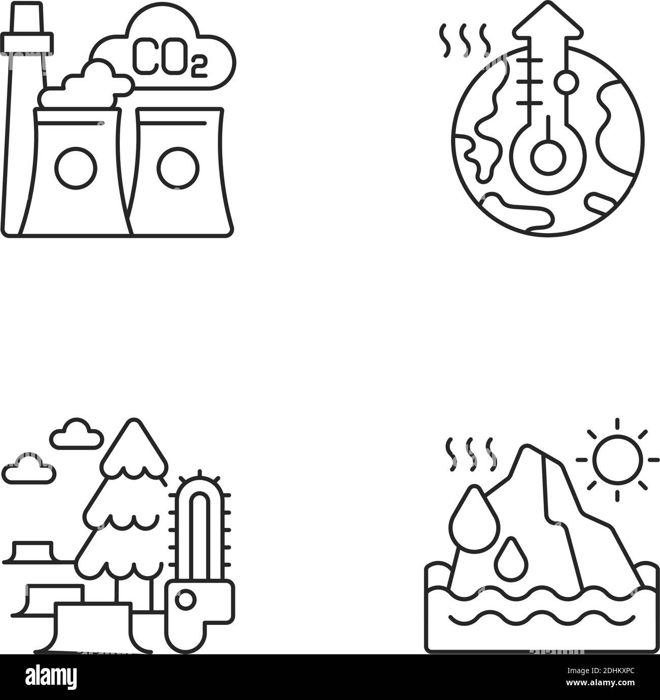 Climate change global warming effect Black and White Stock Photos ...