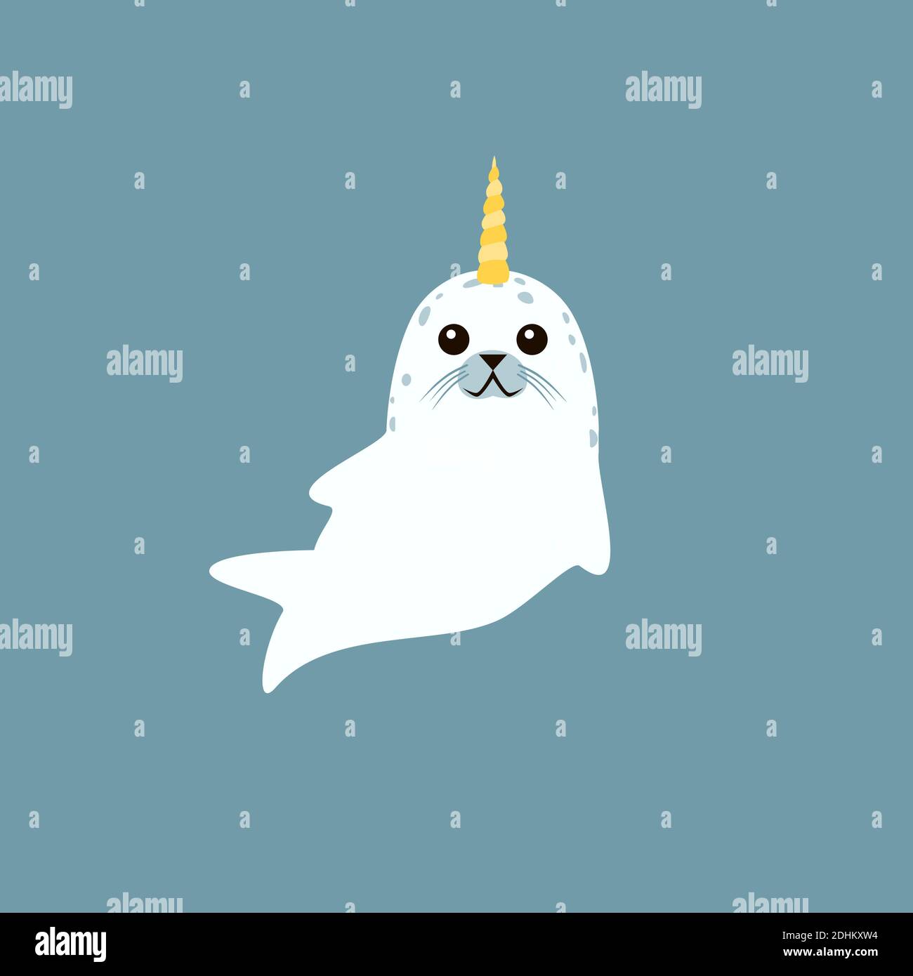 Seal animal cartoon character isolated. Vector illustration. - Vector ...