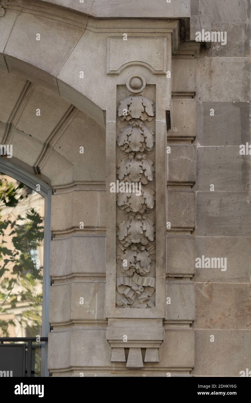 Elements of architectural decorations of buildings, a beam under the ...