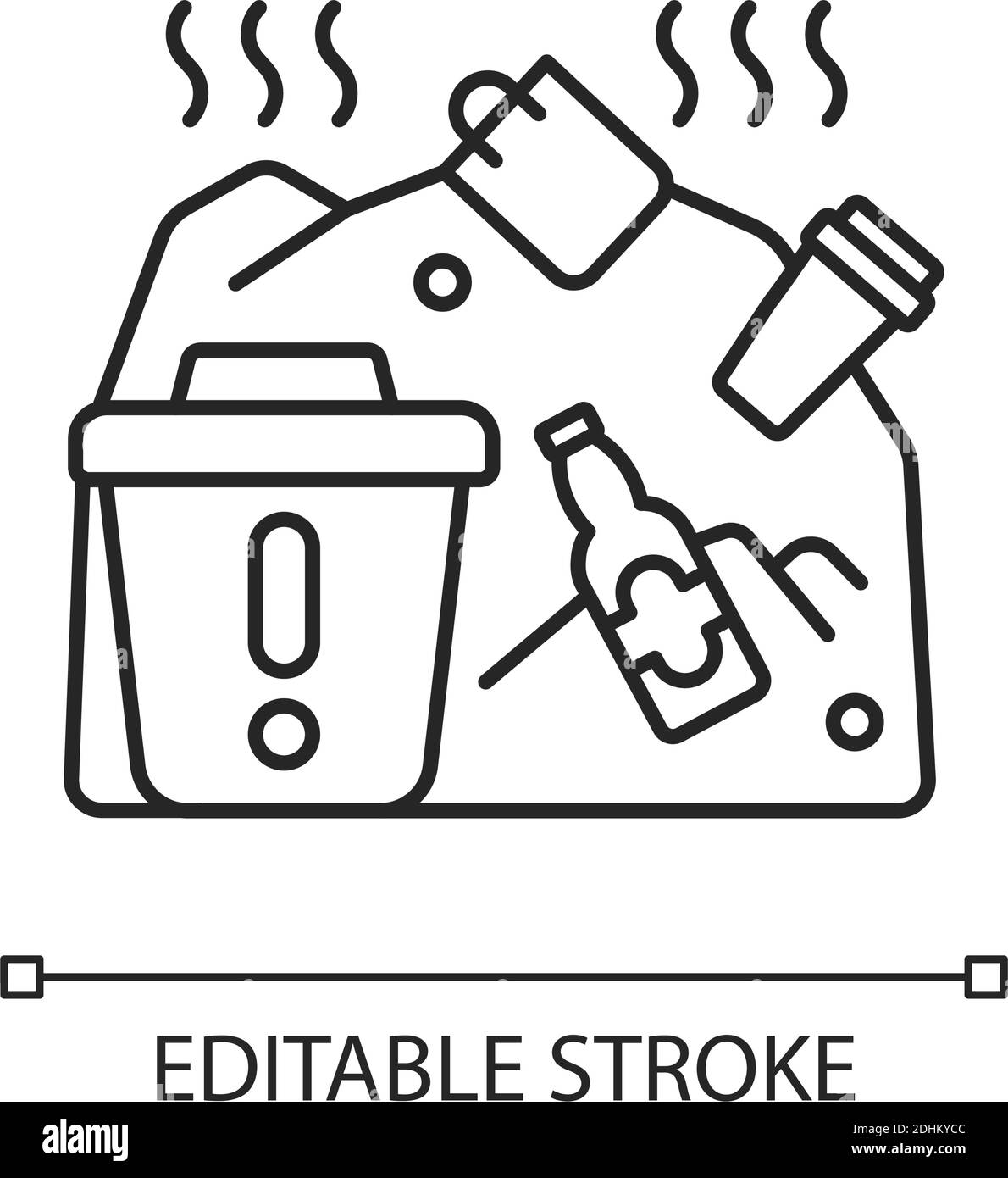 Solid waste linear icon Stock Vector Image & Art - Alamy