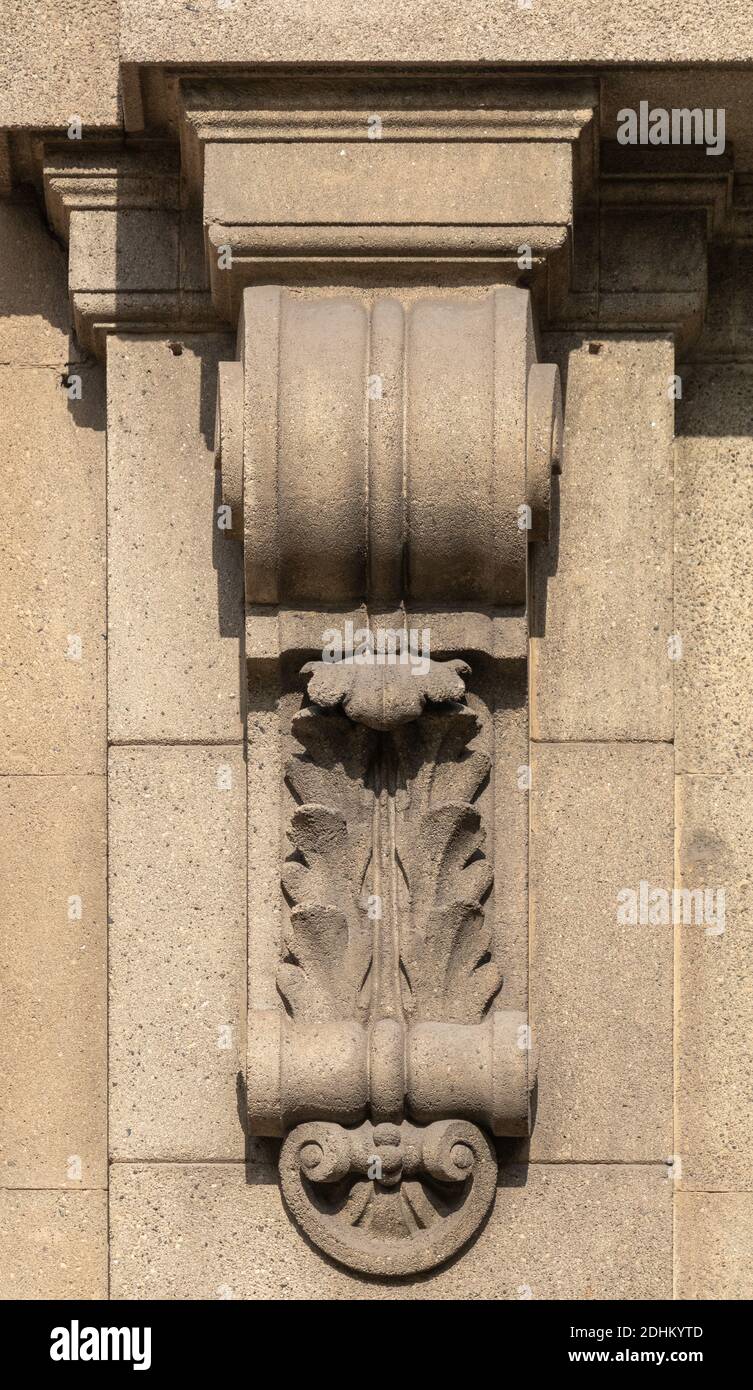 Elements of architectural decorations of buildings, a beam under the ...