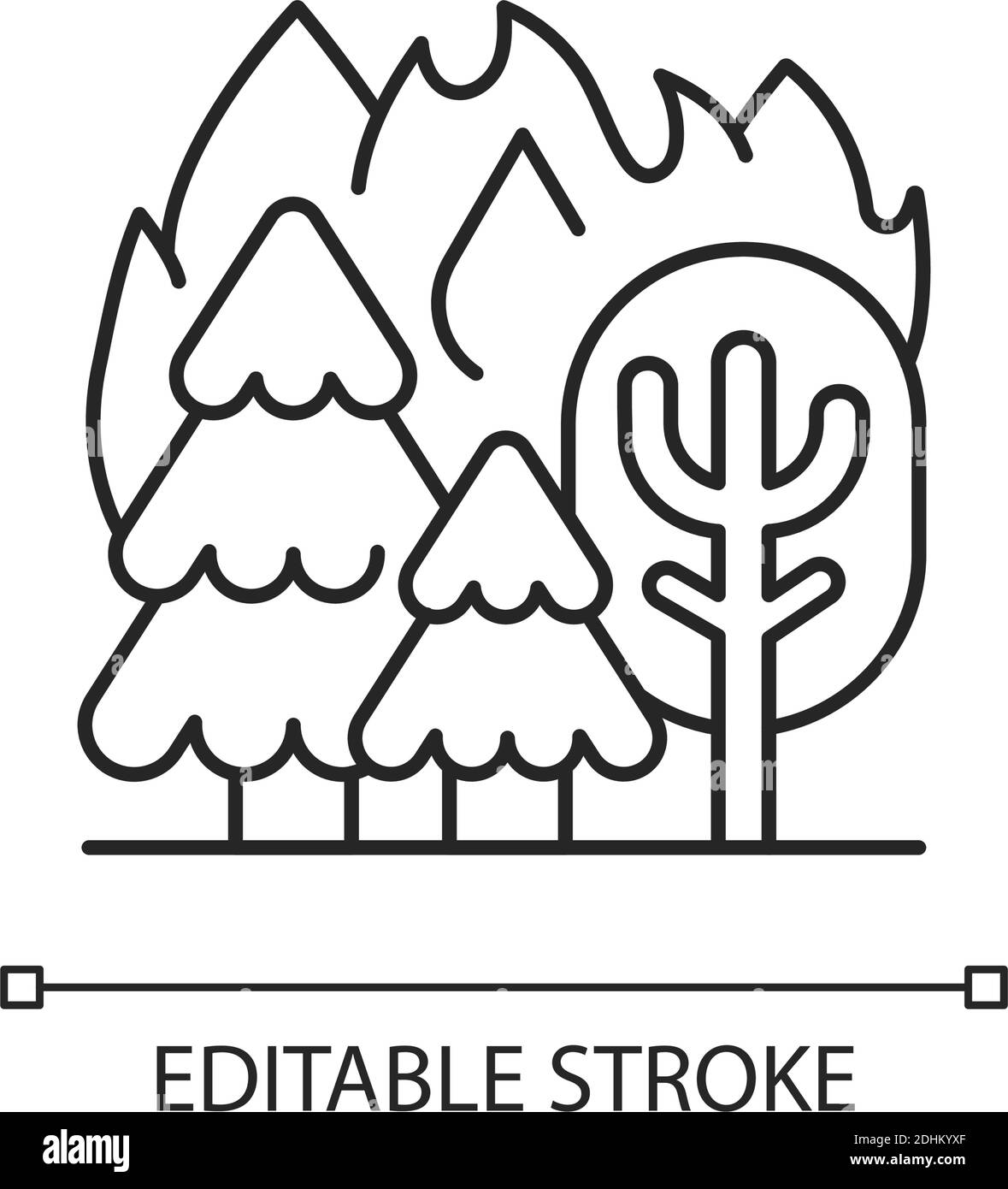 Forest fires linear icon Stock Vector Image & Art - Alamy