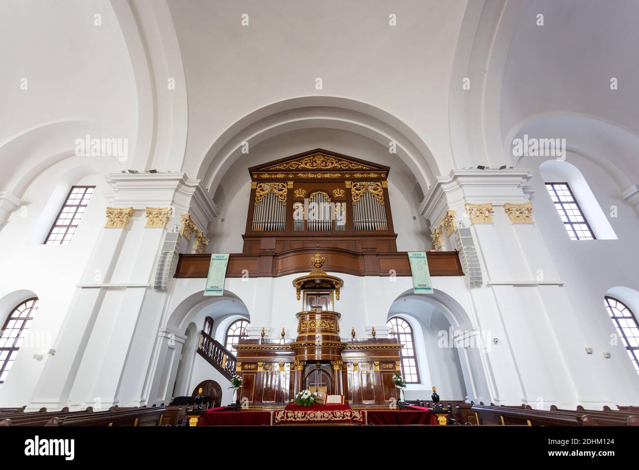 Interior of Reformed Great Church in Debrecen Stock Photo - Alamy