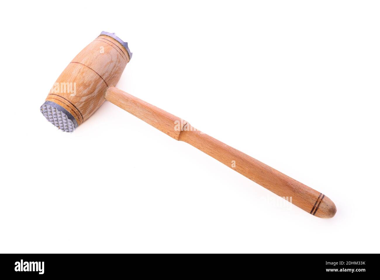 Kitchen wooden utensil hammer isolated on white background Stock Photo ...