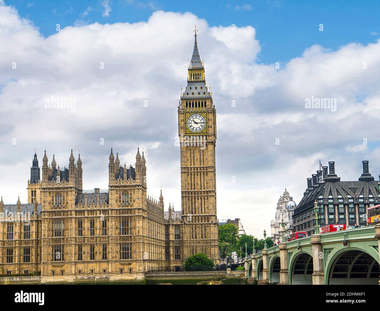 The Palace of Westminster with Westminster Bridge and the clock Tower ...