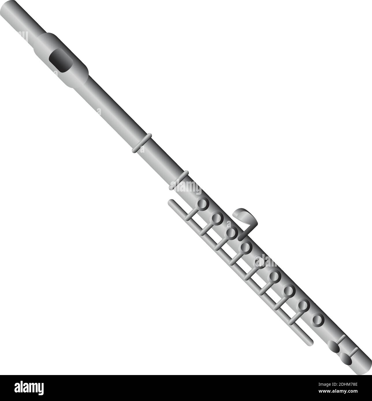 flute wind musical instrument vector illustration detailed icon Stock ...