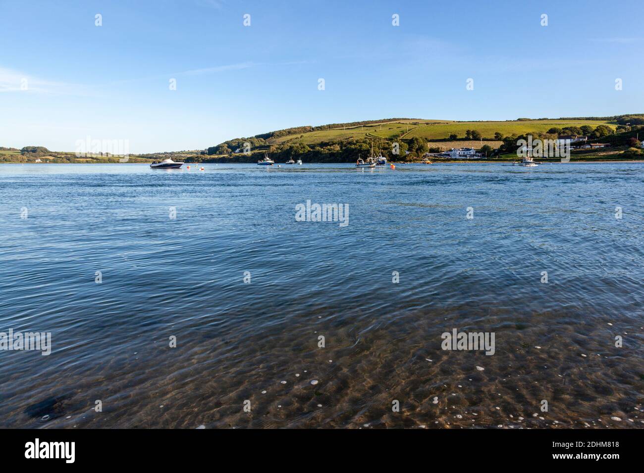 A view from Gwbert on Sea, looking up the river Teifi. A popular ...