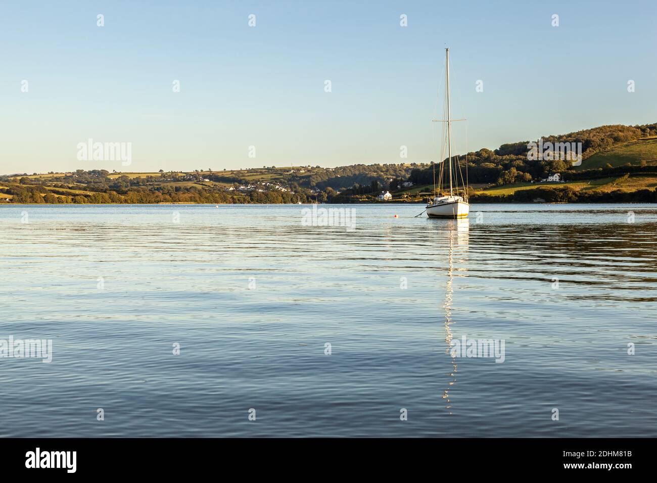 A view from Gwbert on Sea, looking up the river Teifi. A popular ...