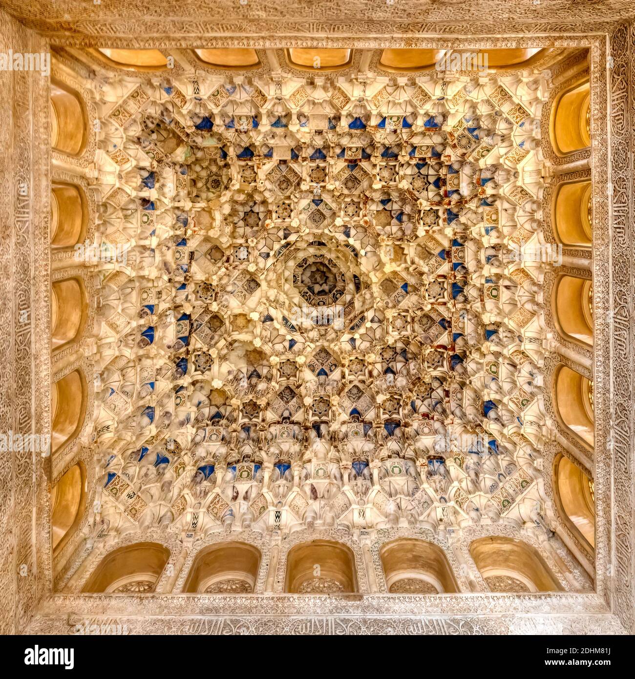 GRANADA, SPAIN - MARCH 20,2019: Wide Angle View of the Ceiling in ...