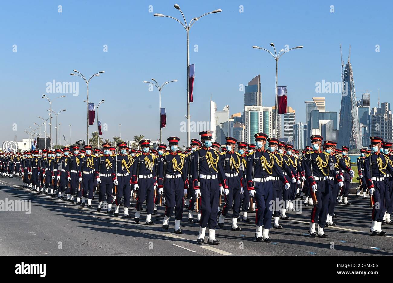 Doha, Qatar. 11th Dec, 2020. Qatari soldiers participate in a military ...