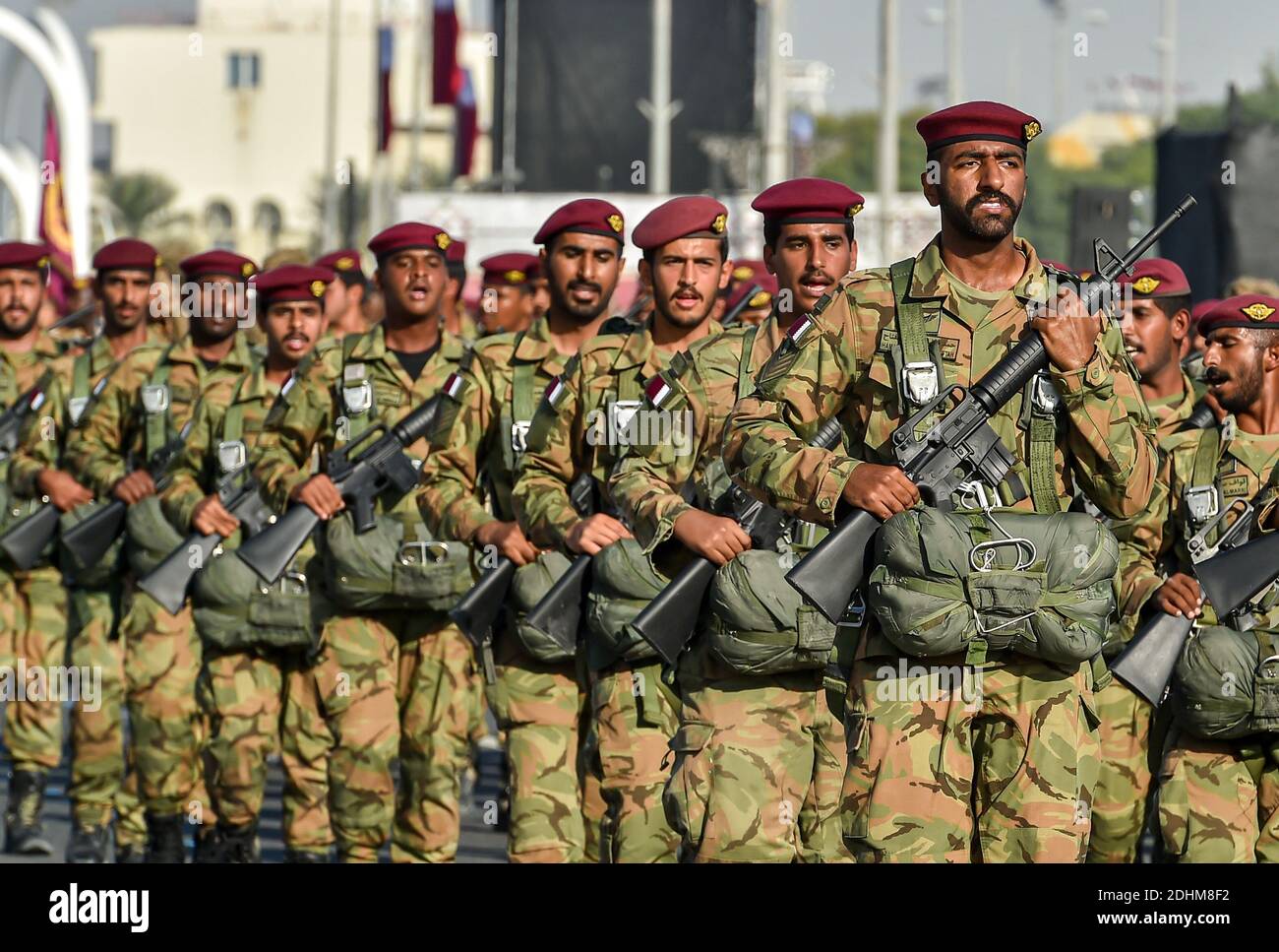 Doha, Qatar. 11th Dec, 2020. Qatari soldiers participate in a military ...