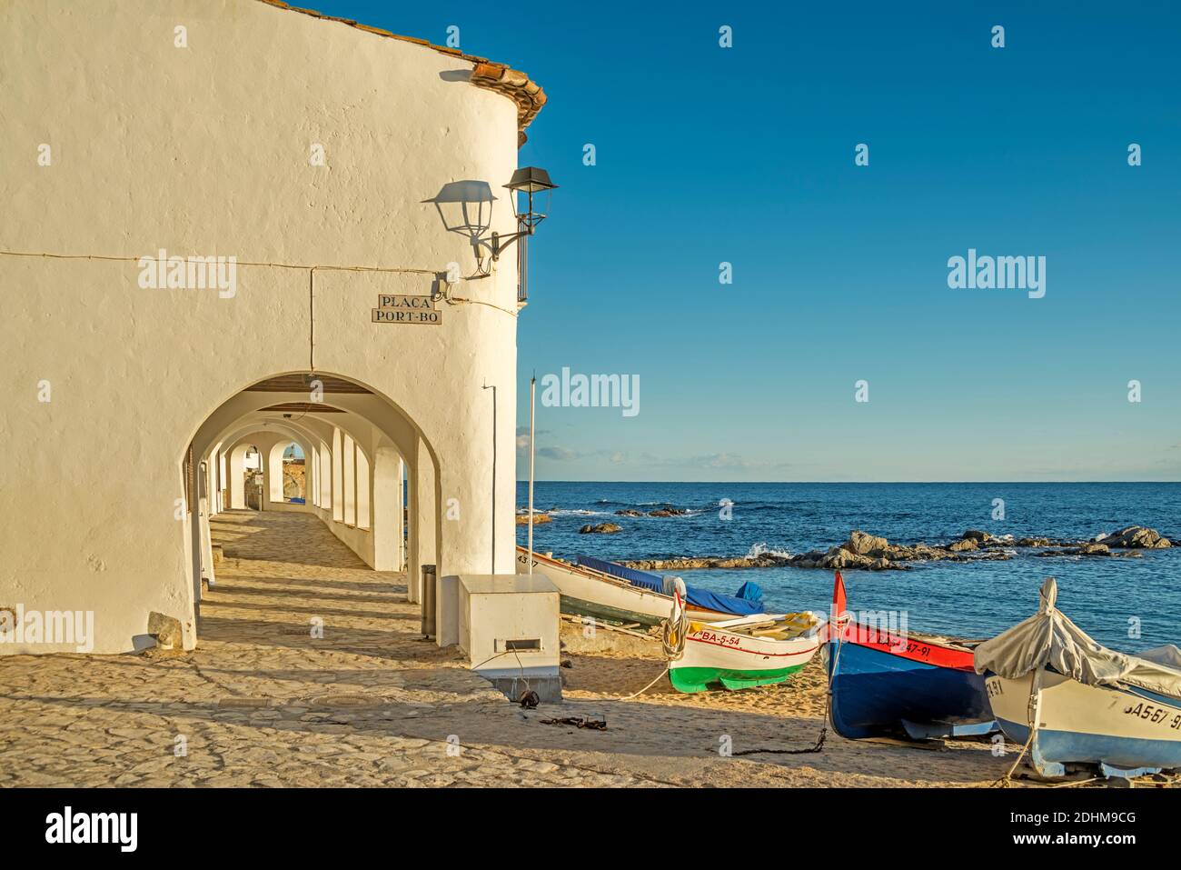 PORT BO BEACH CALELLA DE PALAFRUGELL COSTA BRAVA CATALONIA SPAIN Stock ...
