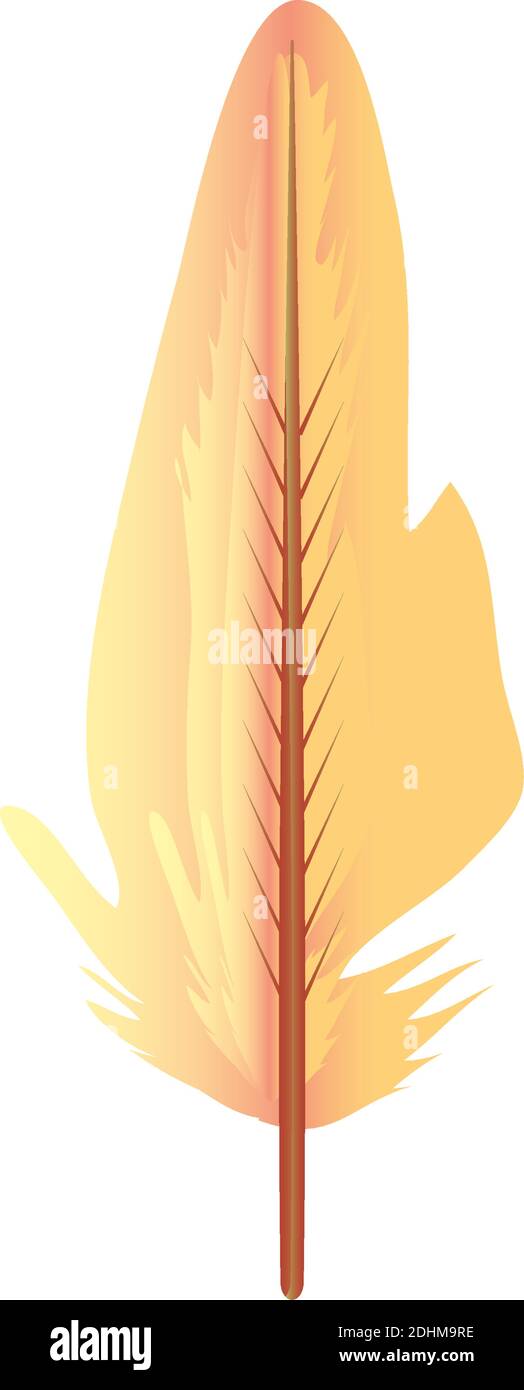 feather fluff ornament decoration icon vector illustration Stock Vector ...